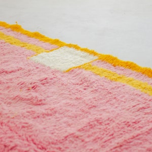 Pink Moroccan Area Rug- Pink Beni Ourain Rug for Living Room - Mid ...