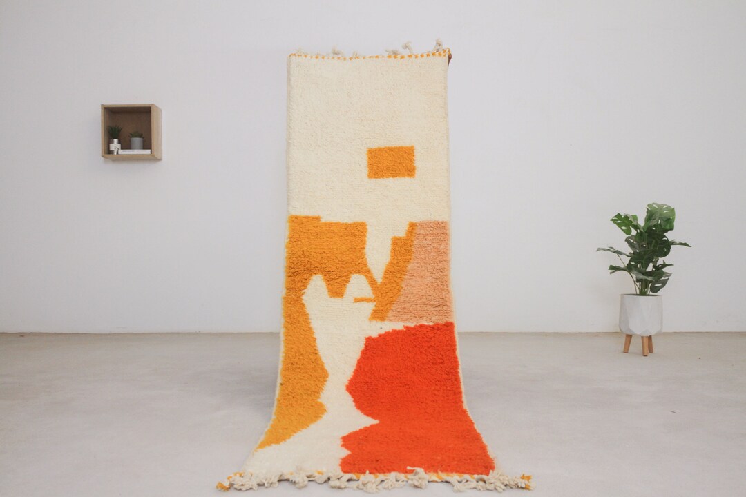 Moroccan Runner Rug - Hallway Runner Rug Moroccan - Orange Beni Ourain ...