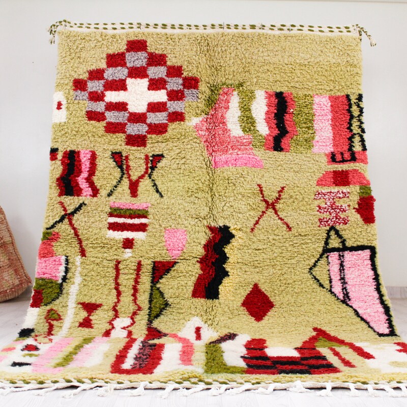 Green Moroccan Rug - Etsy