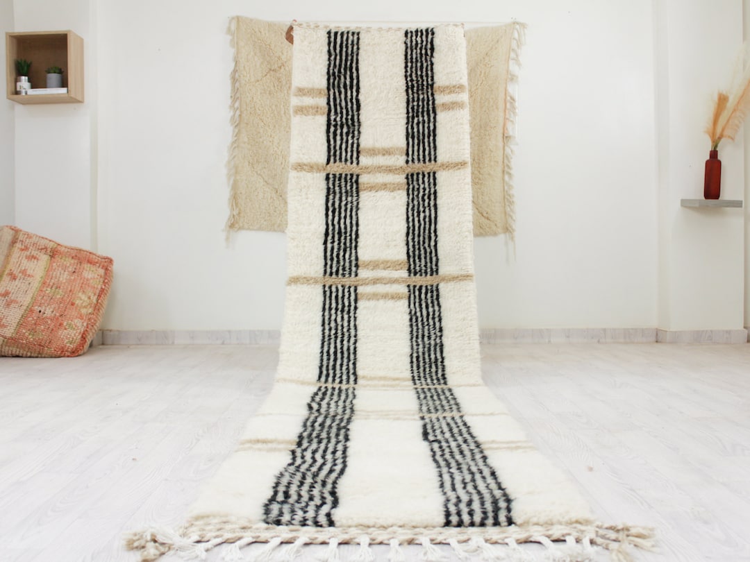White Moroccan Runner Rug - Hallway Runner Rug Moroccan - White and ...