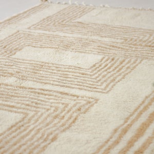 Moroccan Rug White and Brown - Handwoven Modern Living Room Rug - White ...