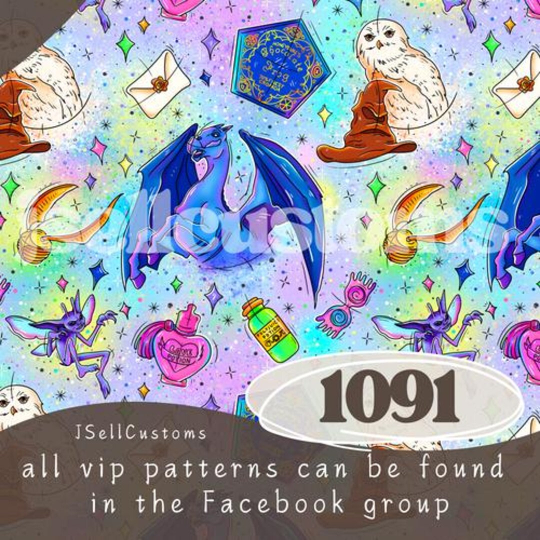 Storybook Wizard 1091 Seamless Digital Fabric Pattern - Etsy