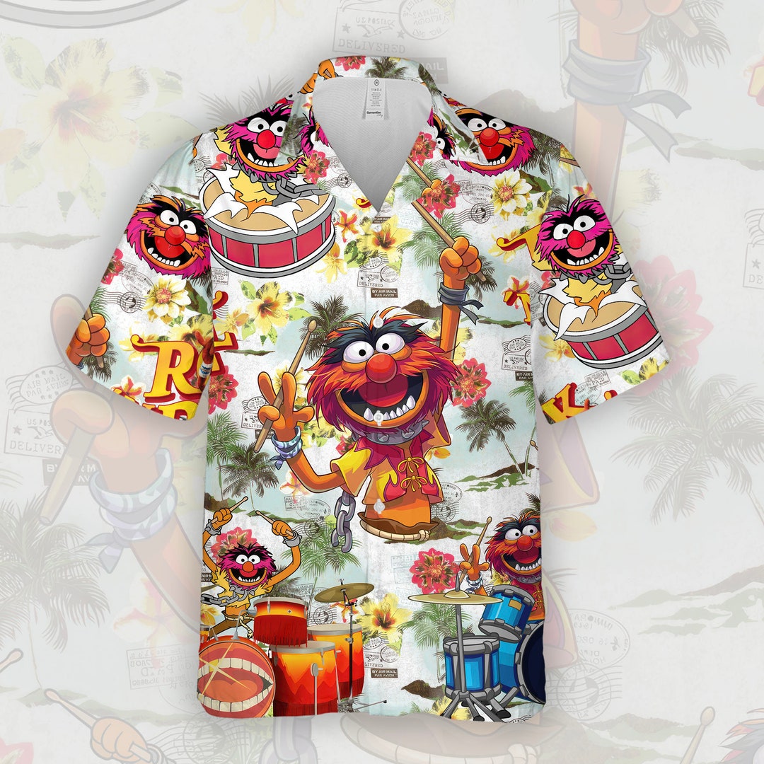 Animal Muppet Hawaiian Shirt, Animal Muppet Pineapple Shirt, Kermit ...
