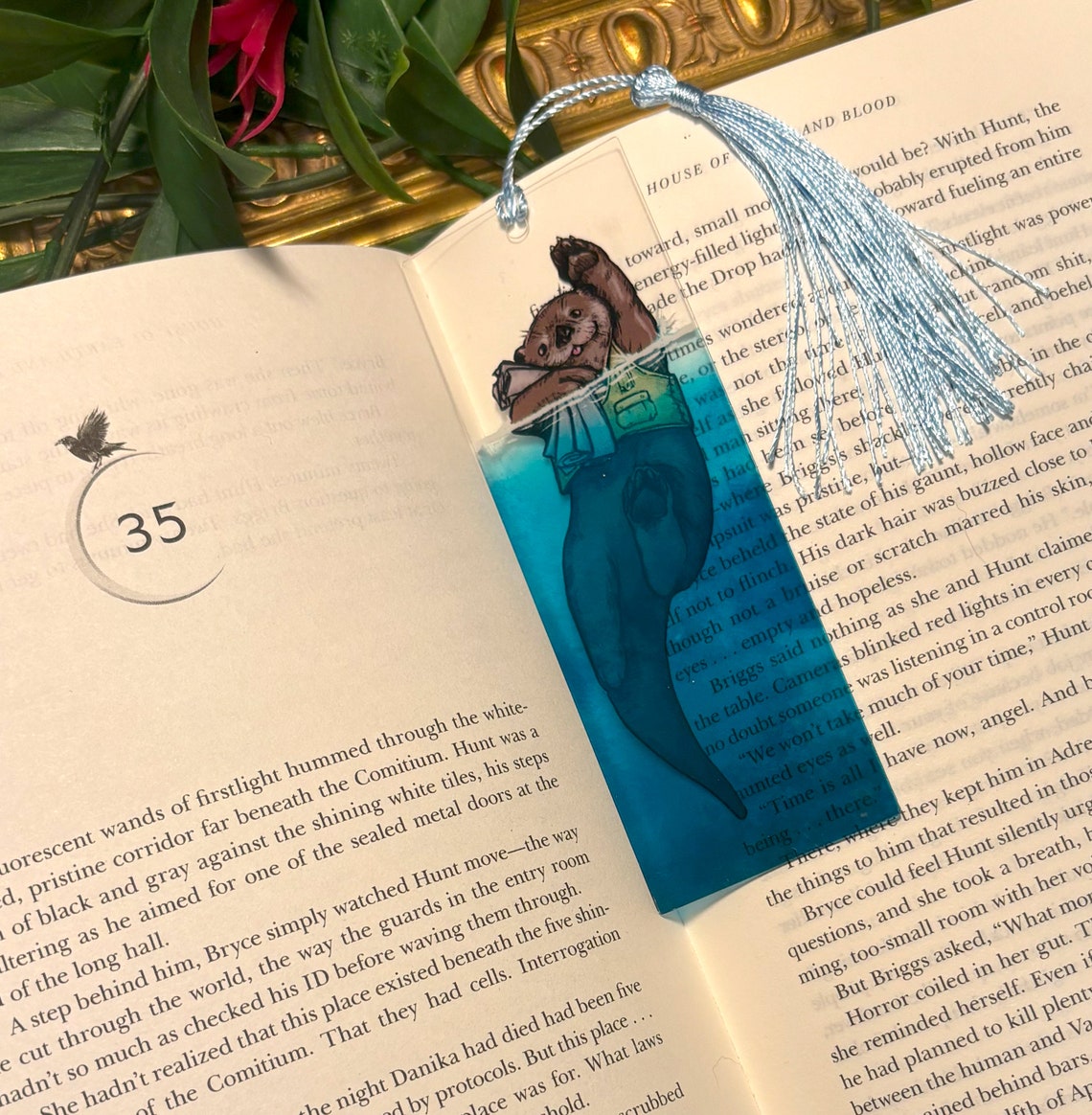 Translucent Acrylic Bookmark Delivery Otter Original Illustration Done ...