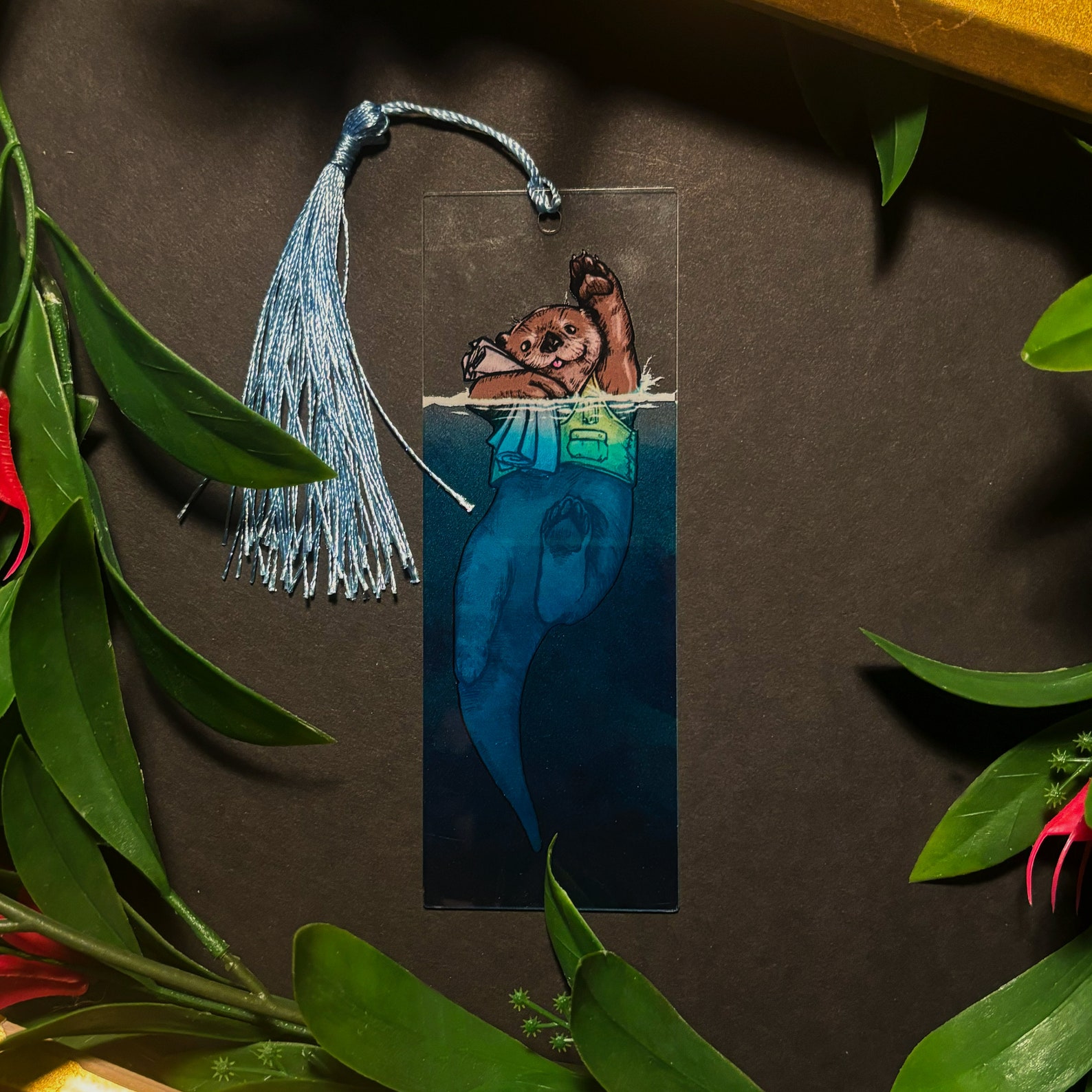 Translucent Acrylic Bookmark Delivery Otter Original Illustration Done ...