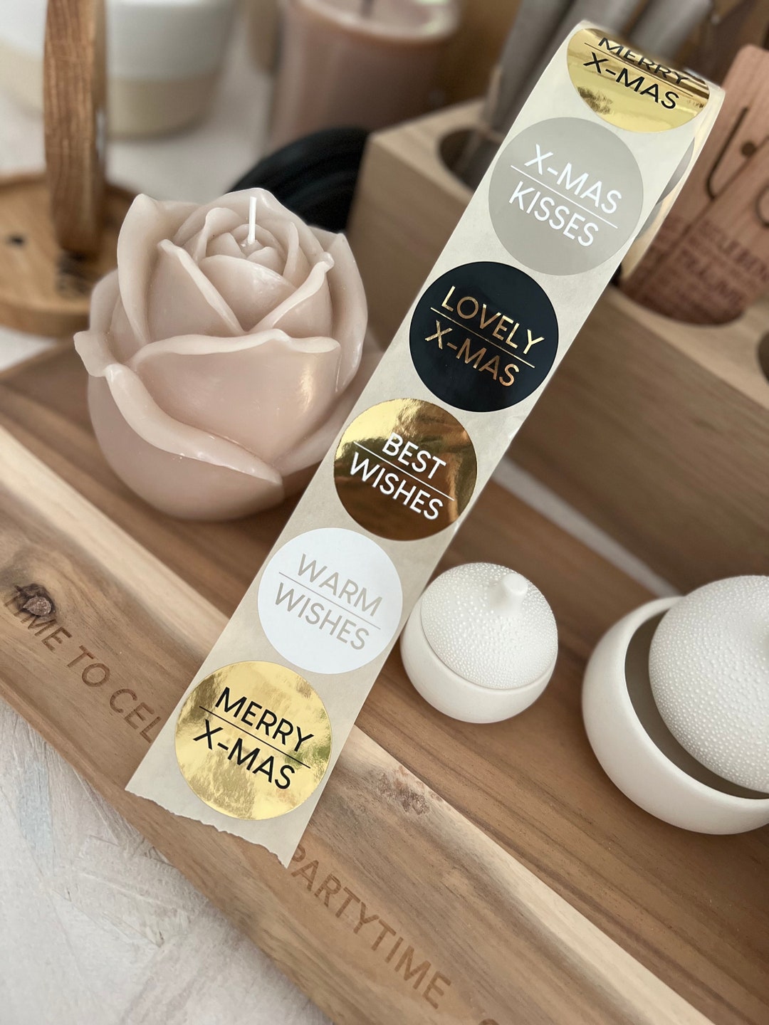 Sticker Sticker Gift Wrapping Labels Around Christmas Christmas - Etsy