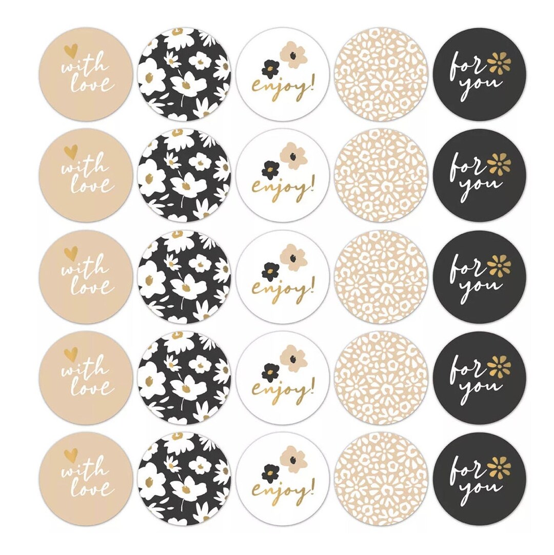 Sticker Sticker Gift Wrapping Labels Around Flowers - Etsy