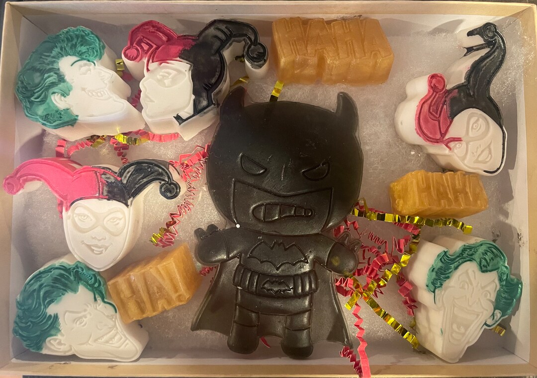 Batman With the Joker and Harley Quinn Gift Box of Soaps - Etsy