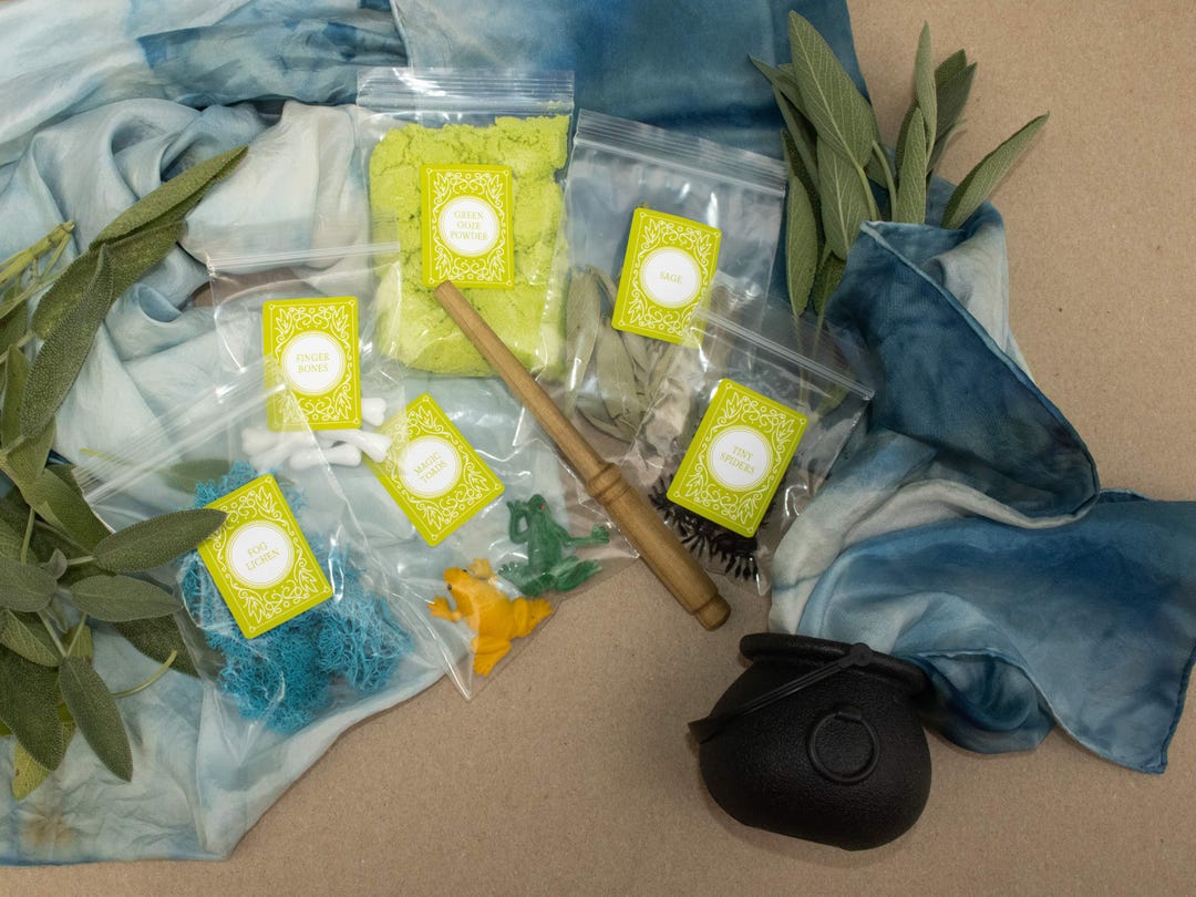 Spooky Forest Potion Kit for Kids: Sensory Play With Wand & Cauldron - Etsy