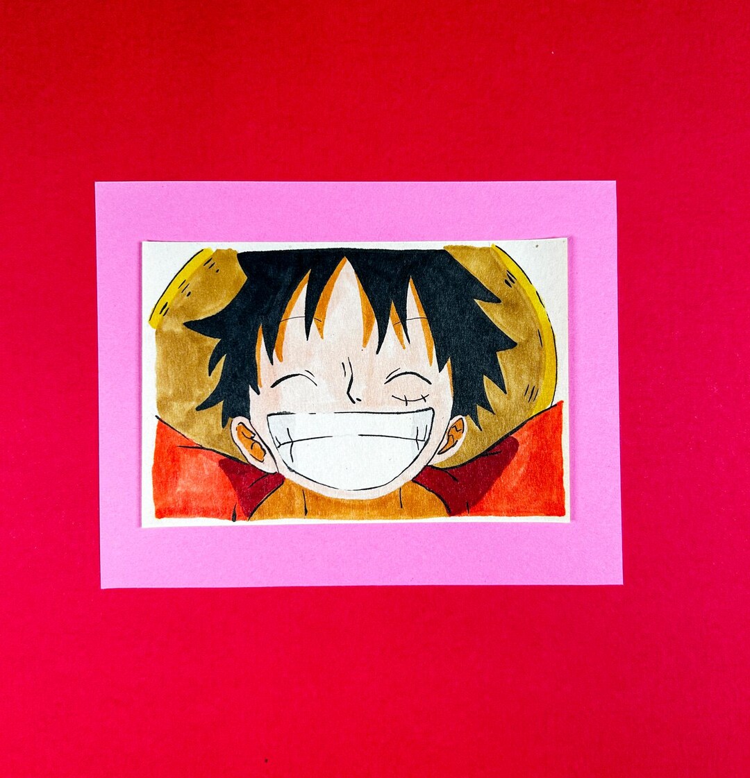 Handmade Personalized Luffy Anime Cardcard With Envelopeone ...