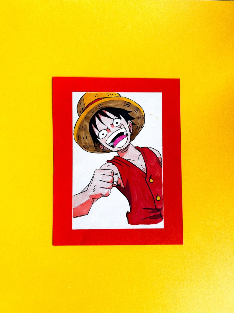 Handmade Personalized Luffy Anime Card||card With Envelope||one Piece ...