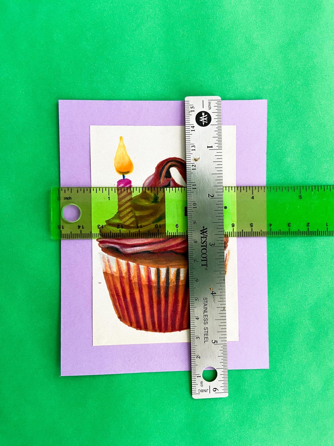 Happy Birthday Cardhandmade Card With Envelope Cupcakes ...