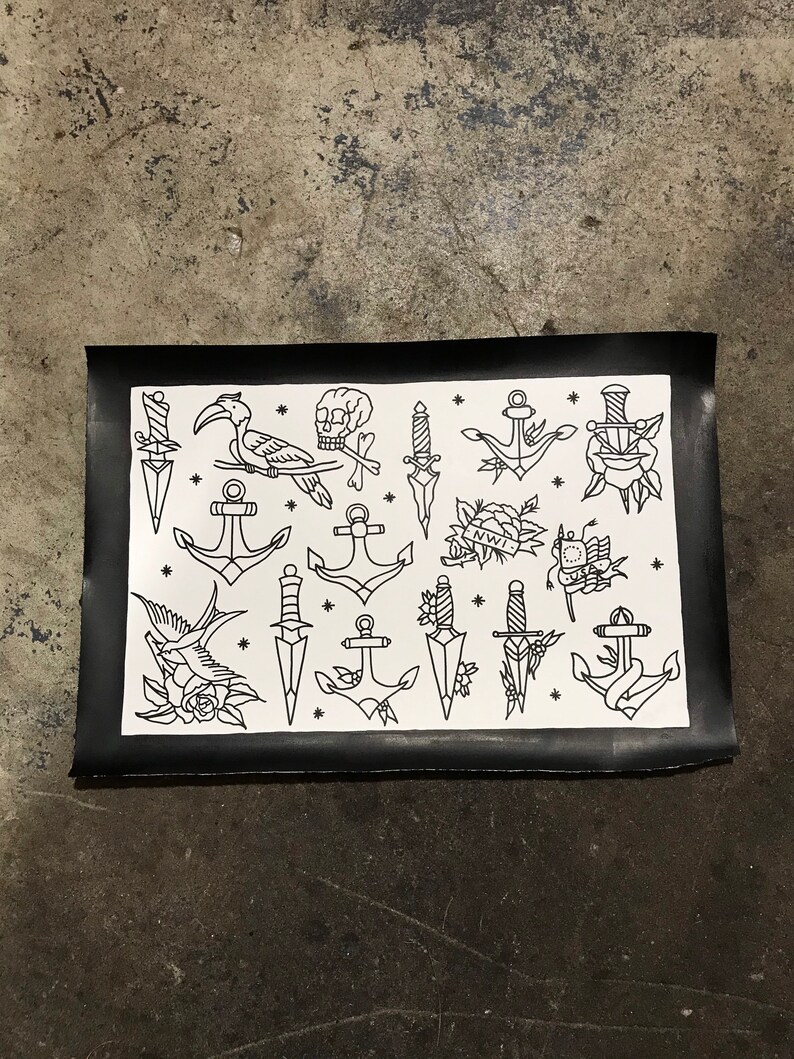 Outlines Only Flash Sheet - Etsy