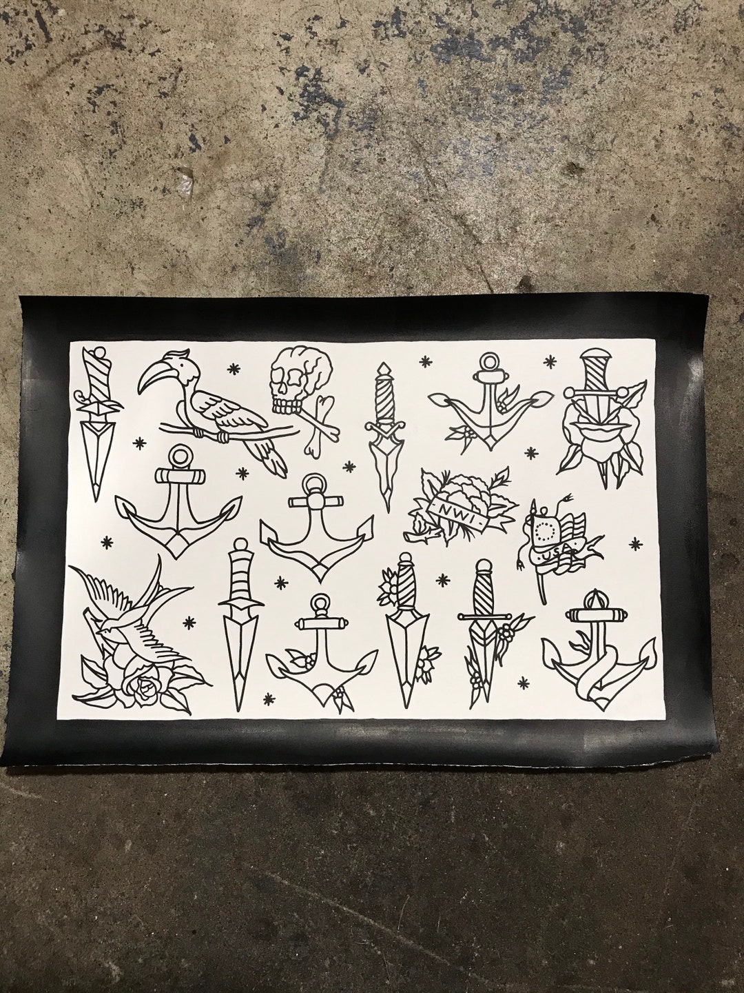 Outlines Only Flash Sheet - Etsy