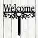 Welcome Yard Stake Metal Sign, Garden Stake, Garden Art, Metal Yard Art ...
