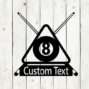Pool Sticks Custom Name Metal Sign, Pool Sign, Bar Sign, Man Cave, Home ...