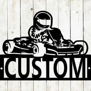 Go Kart Custom Name Sign, Go Kart Sign, Go Cart Sign, Kart, Cart, Go ...
