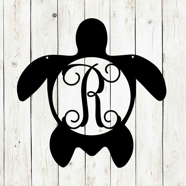 Turtle Monogram - Etsy