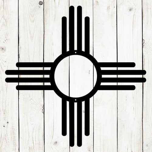 Zia Sun Metal Sign New Mexico Zia Cross Metal Art Zia New - Etsy