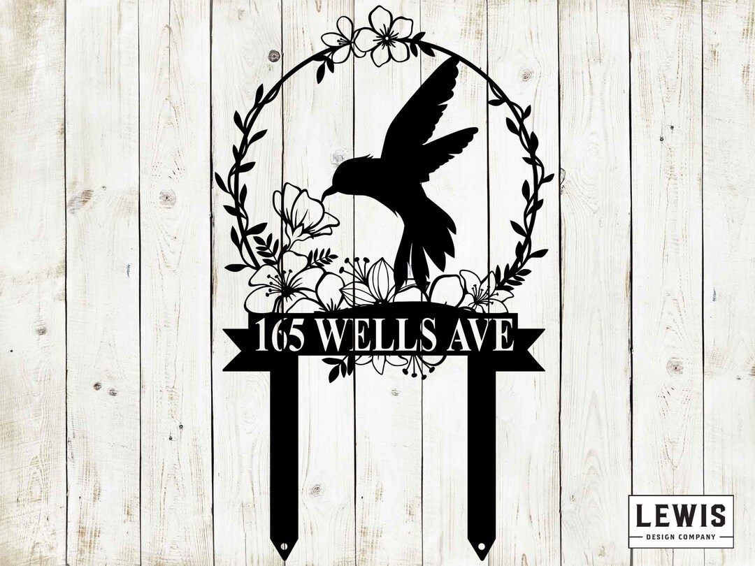Custom Hummingbird Garden Metal Stake, Personalized Garden Sign, Garden ...