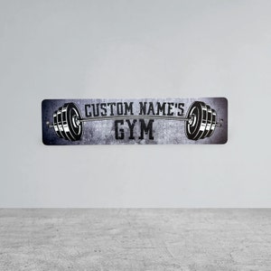 Custom Gym Nameplate, Custom Metal Powder Coated & Printed Name Sign - Etsy