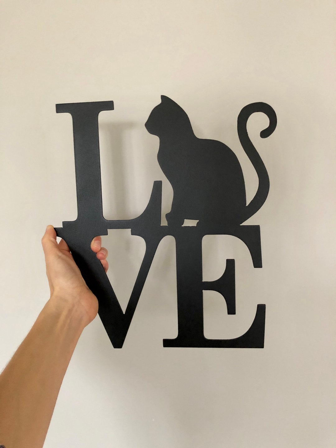 Cat Love Metal Sign, Cat Sign, Cat Gift, Pet Gift, Cat Decor, Pet Decor ...