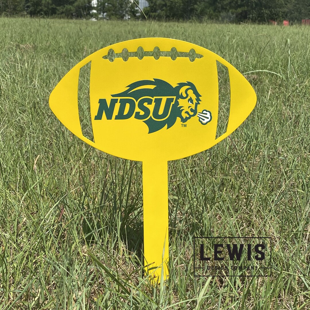North Dakota State University Football Stake Metal Sign, Football Sign ...