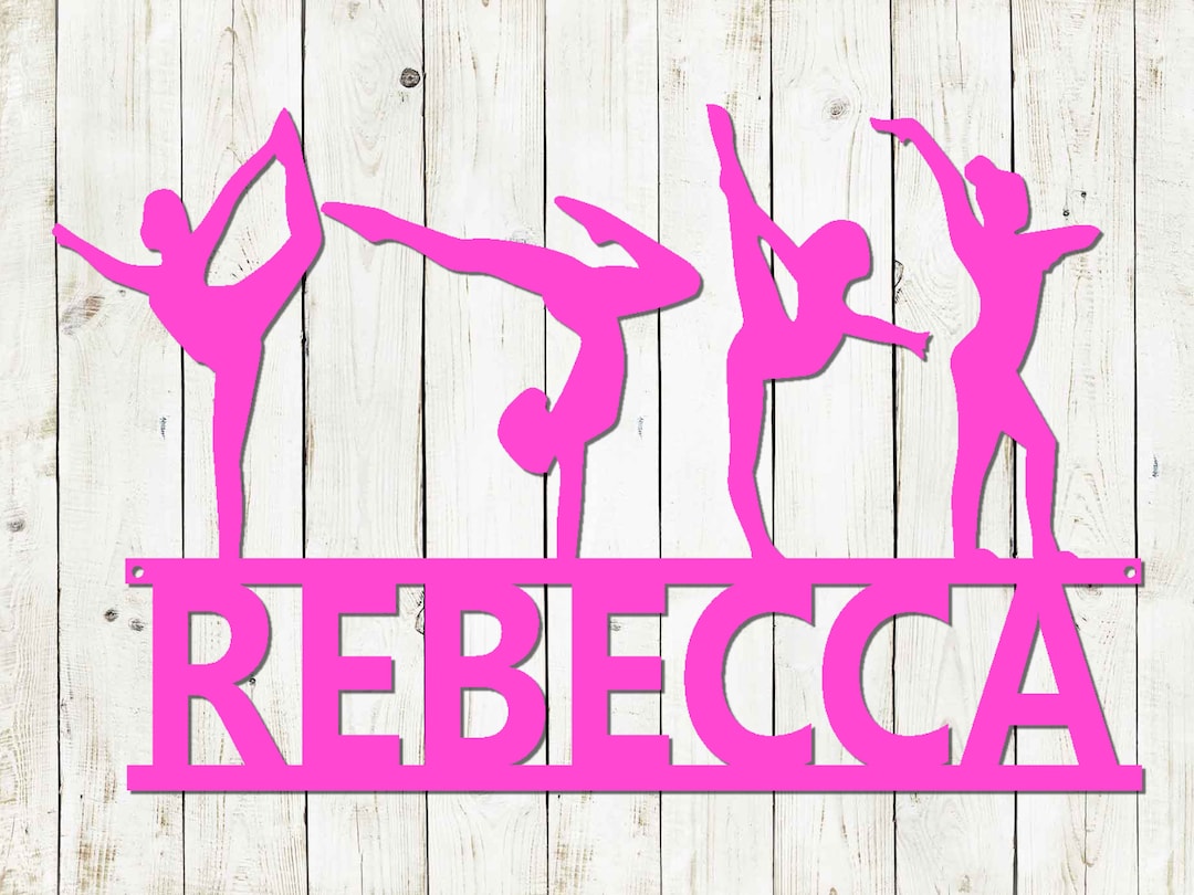 Gymnastics Custom Monogram Name Metal Sign, Gymnastics, Gymnastics Sign ...