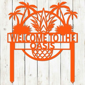 Custom Tropical Garden Sign, Garden Sign, Beach House, Garden Stake ...