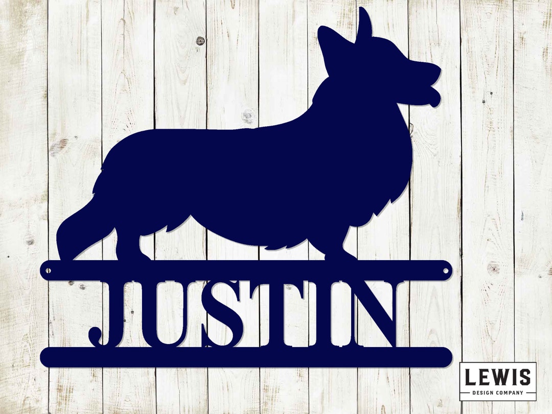 Corgi Wall Sign With Custom Name, Metal Sign, Corgi, Custom Metal Sign ...