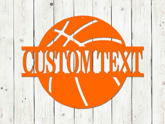 Basketball Custom Monogram Name Metal Sign Basketball - Etsy