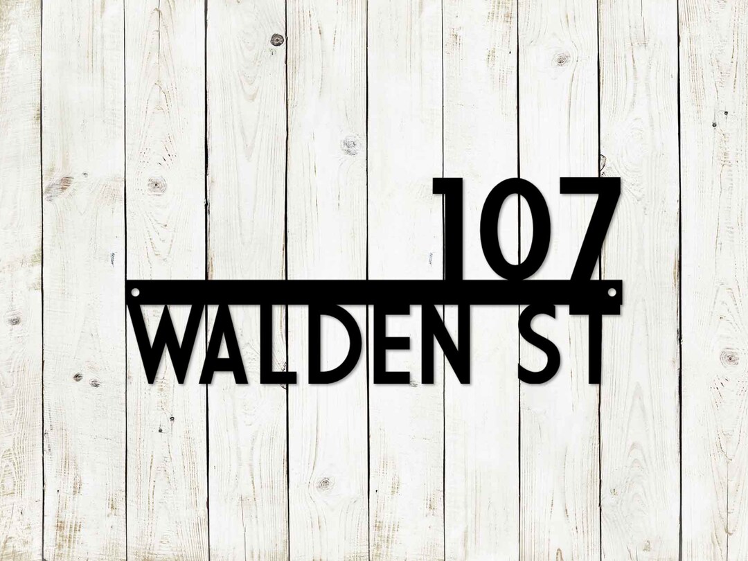 Custom Address Monogram Metal Sign, Address Plaque, Custom Address Sign ...