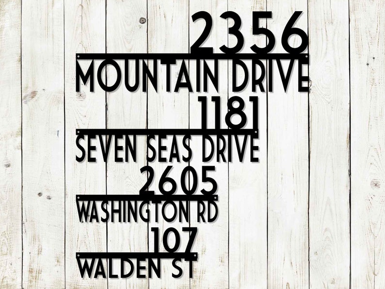 Custom Address Monogram Metal Sign Address Plaque Custom - Etsy