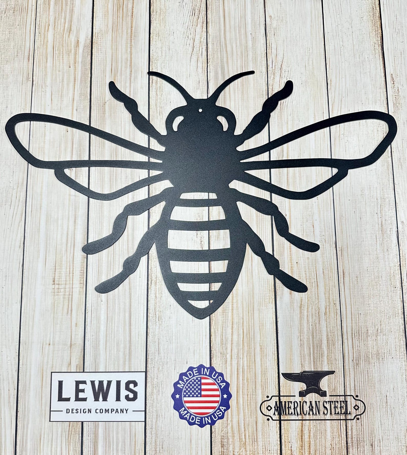 Honey Bee Metal Sign, Honey Bee Garden Art, Bee Wall Decor, Bumble Bee ...