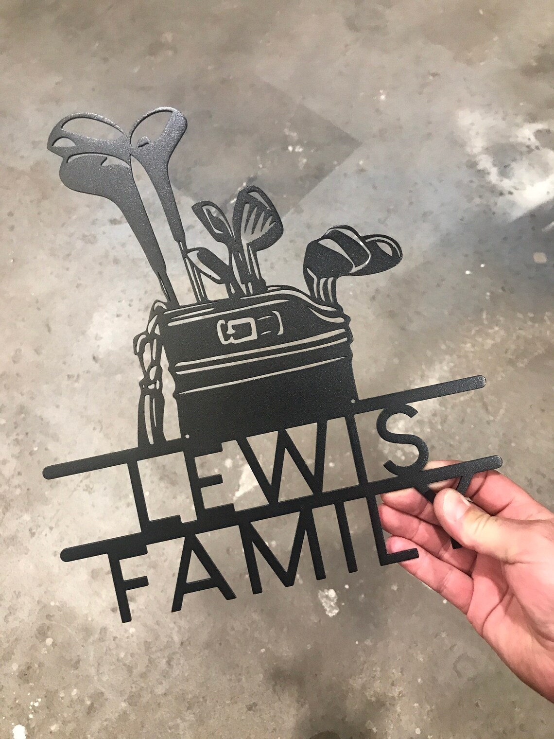 Golf Bag Custom Name Metal Sign, Golf Sign, Bar Sign, 19th Hole, Custom ...