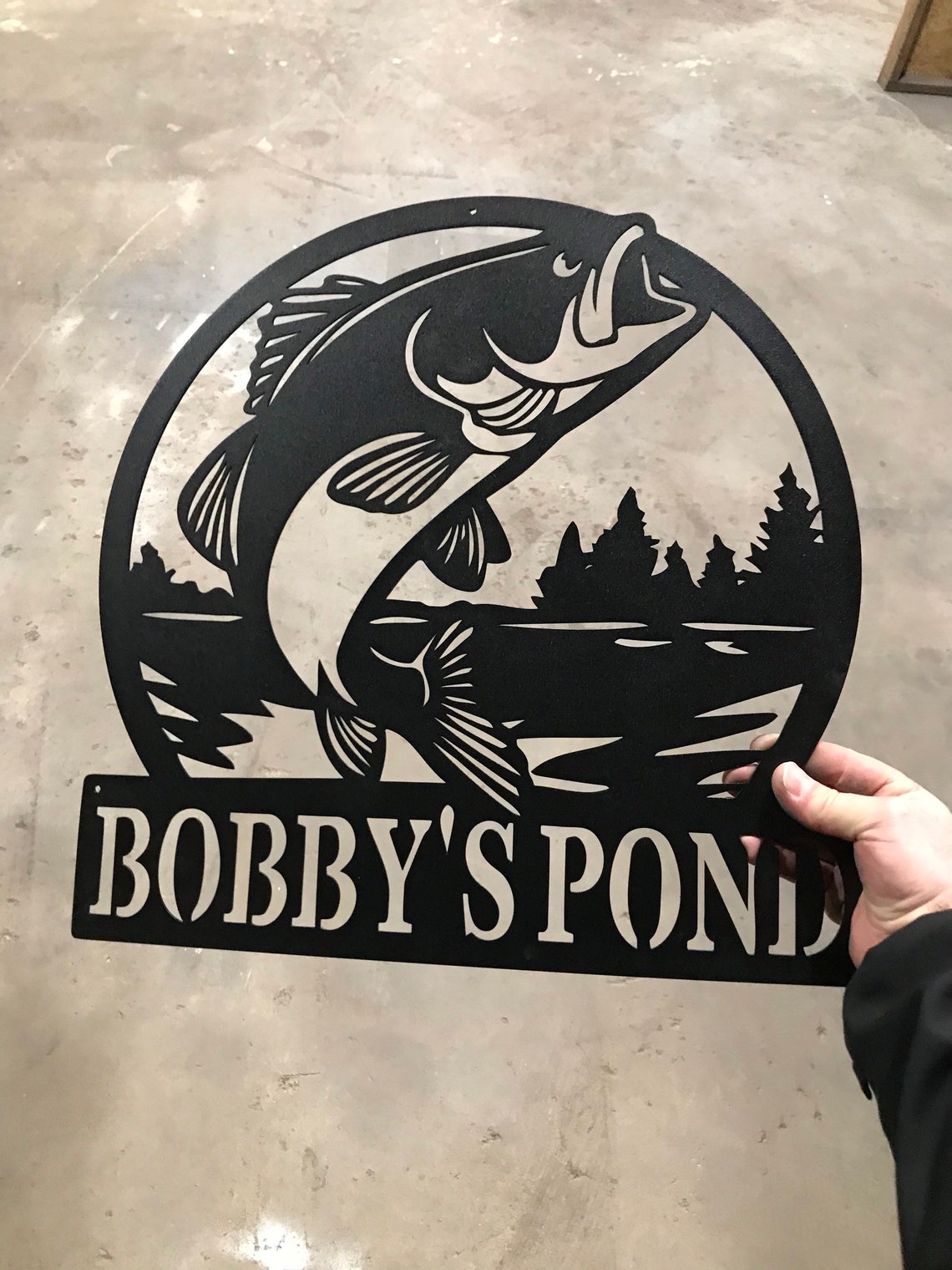 Custom Bass Fish Metal Monogram Bass Fishing Custom Name - Etsy