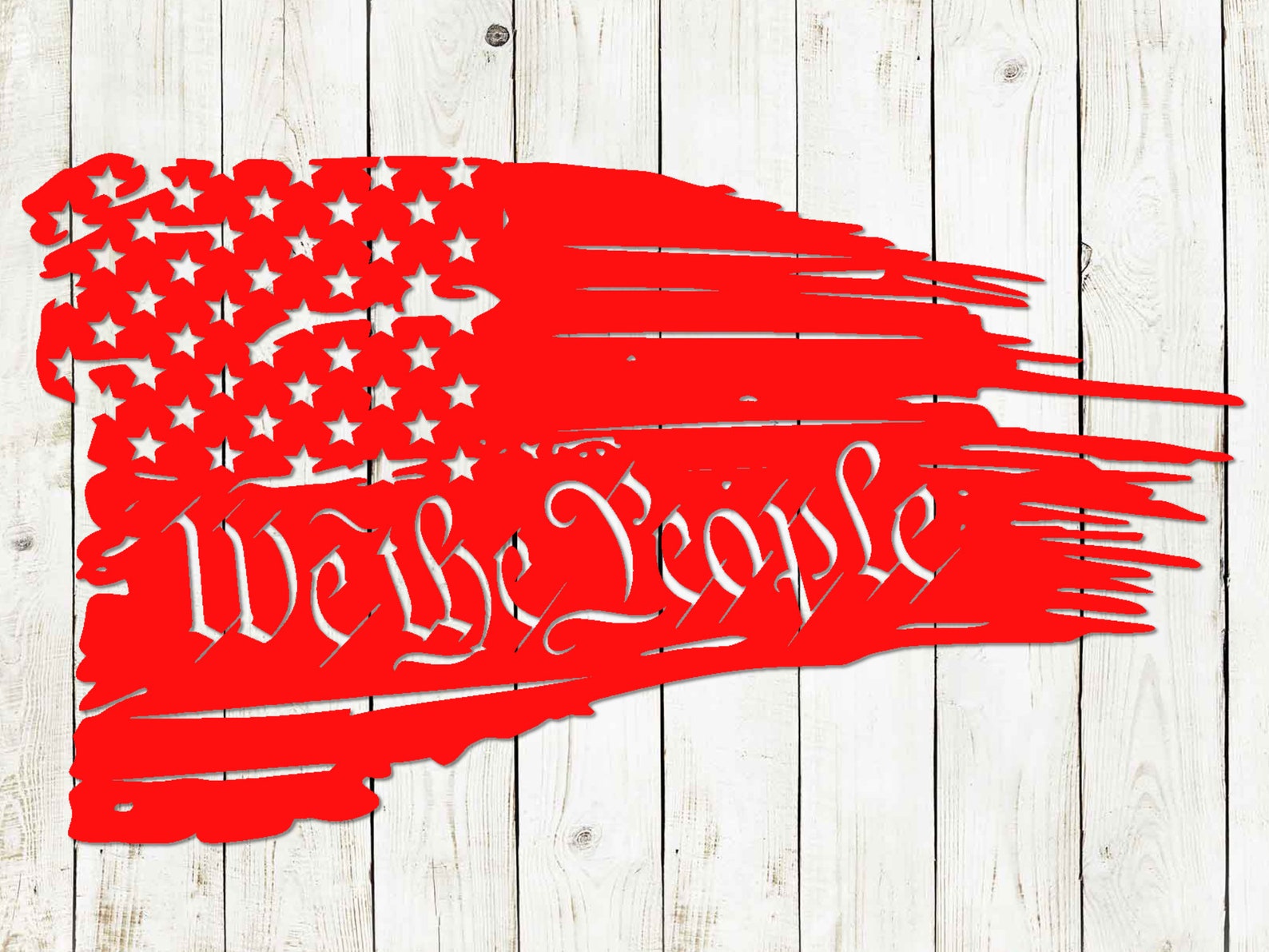 We the People American Flag Decorative Metal Sign, USA, Metal Sign ...