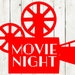 Movie Night Metal Sign Theatre Movie Sign Home Theater - Etsy
