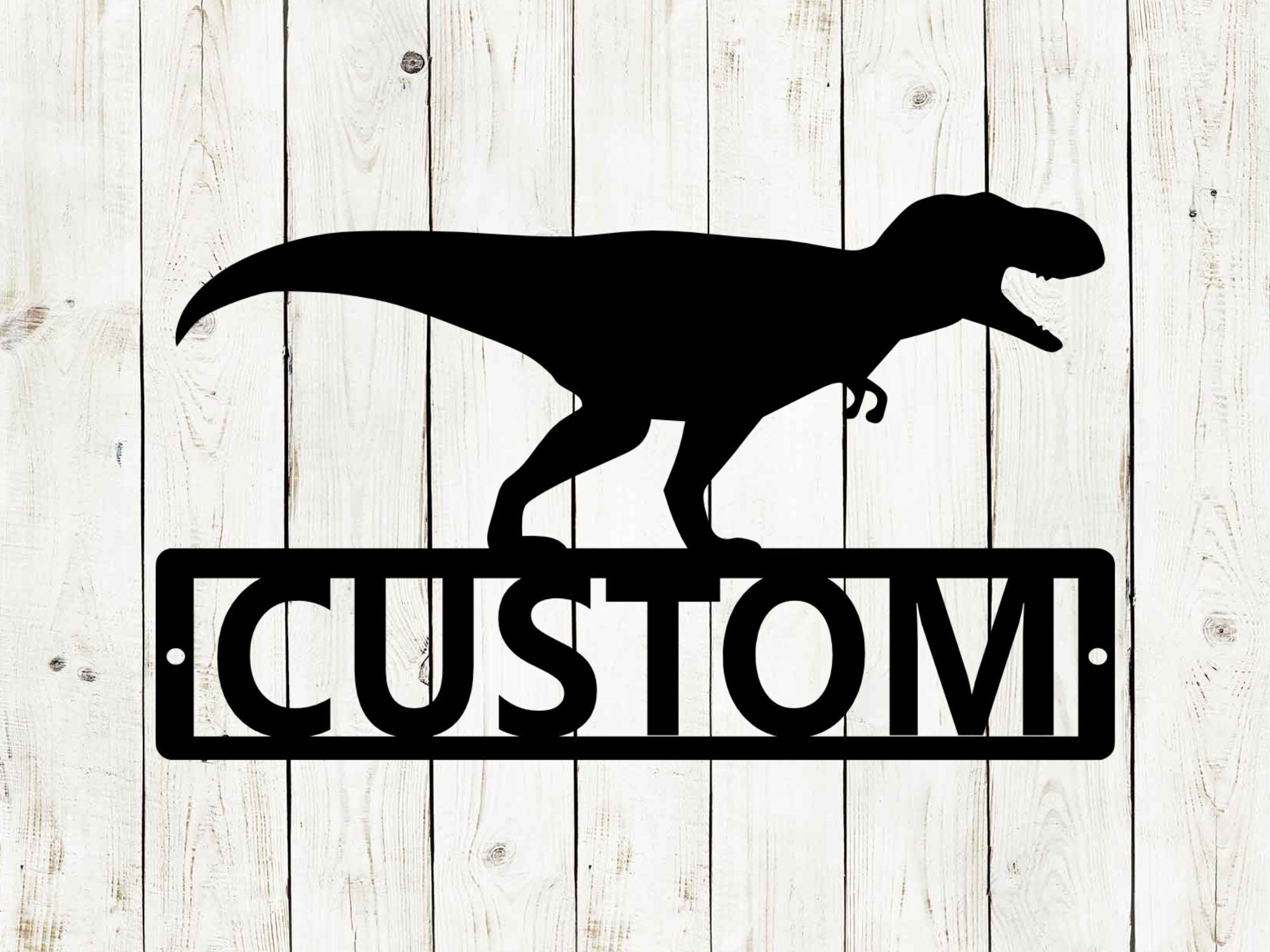 T-rex Custom Name Metal Sign Kids Room Decor Home Decor - Etsy