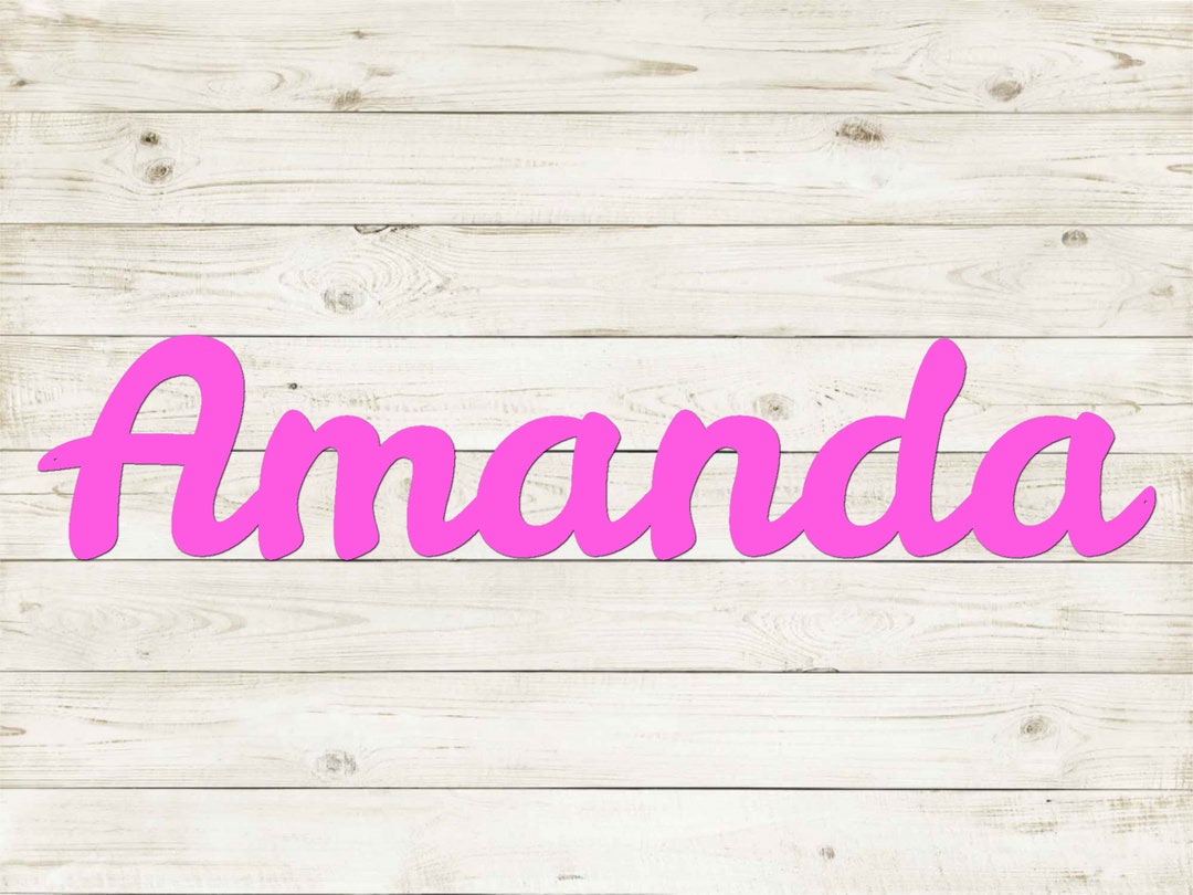 Script Font Metal Name Sign, Kids Room, Metal Name, Custom Name Sign ...