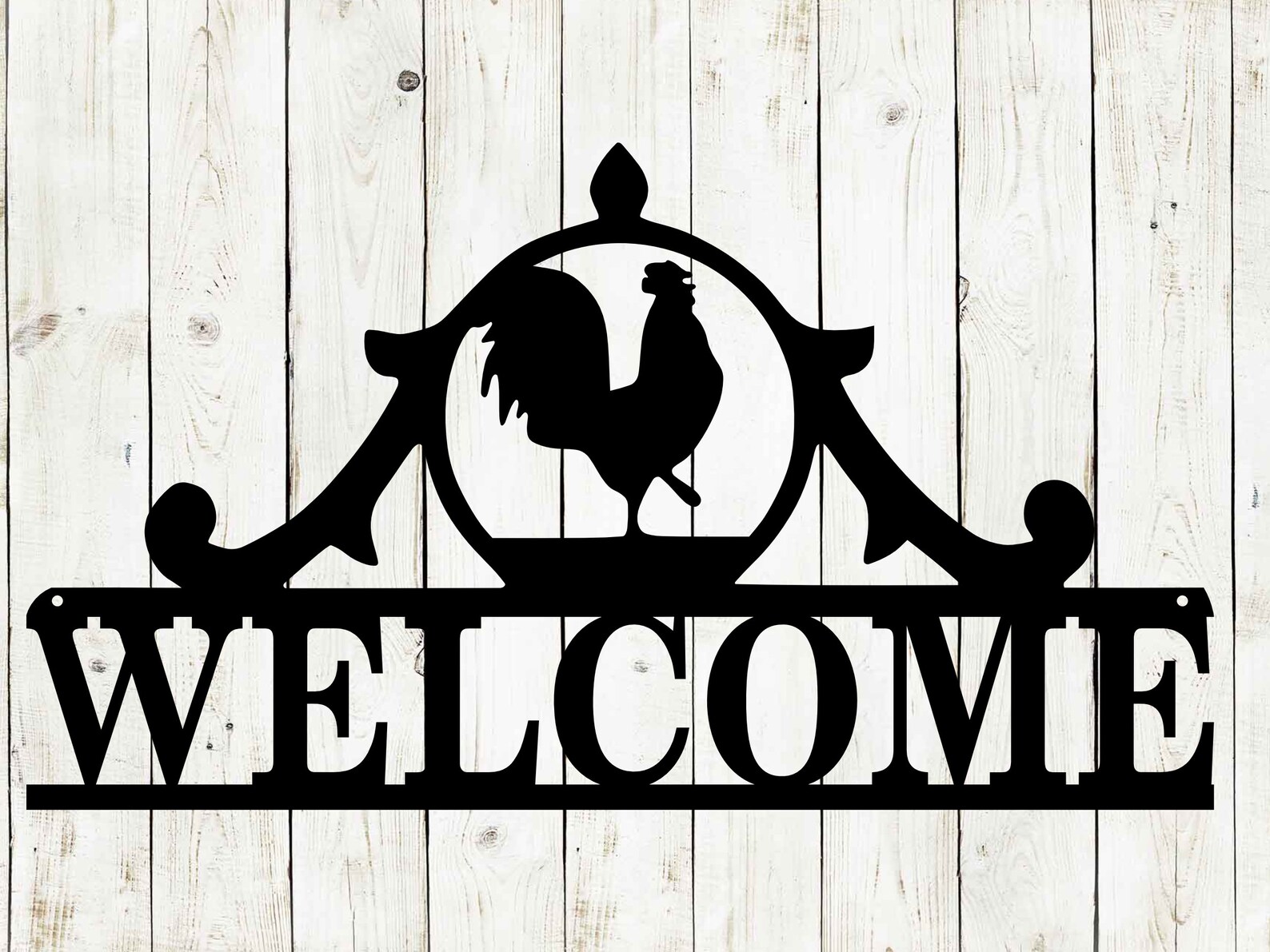 Welcome Rooster Metal Sign Metal Wall Art Metal Signs Home - Etsy