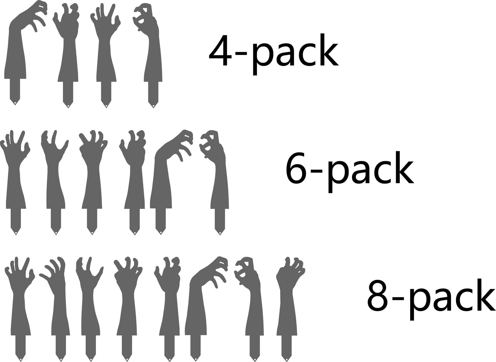 Zombie Hands Metal Yard Stakes Zombies Zombie Decor - Etsy