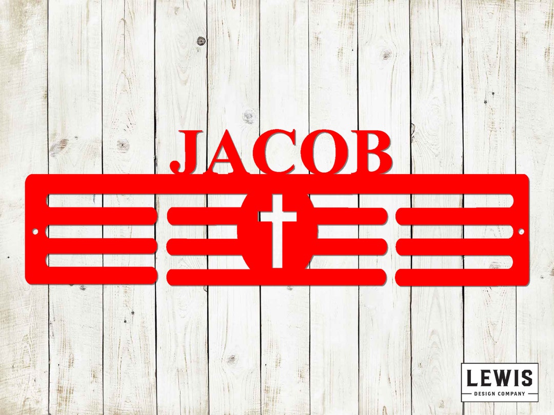 Christian Athlete Custom Name Medal Hanger Monogram, 12 Rungs for ...