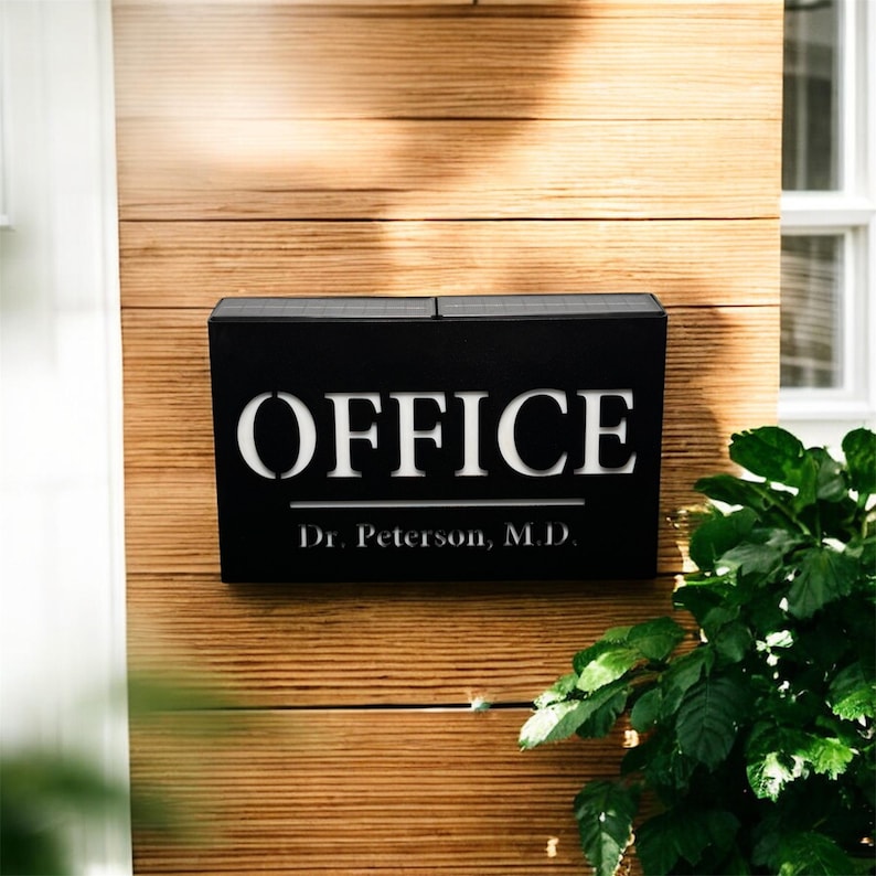 Solar Address Sign, Custom Solar-powered Wall Sign With Backlight - Etsy