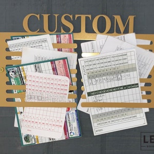Golf Scorecard Display Custom Name Metal Sign - Scorecard/medal Display ...