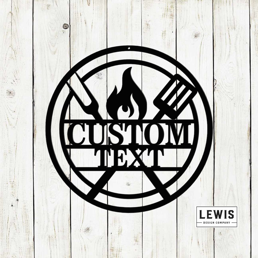 Grill Custom Metal Sign, Personalized Grill Sign, Backyard Grill, Porch ...