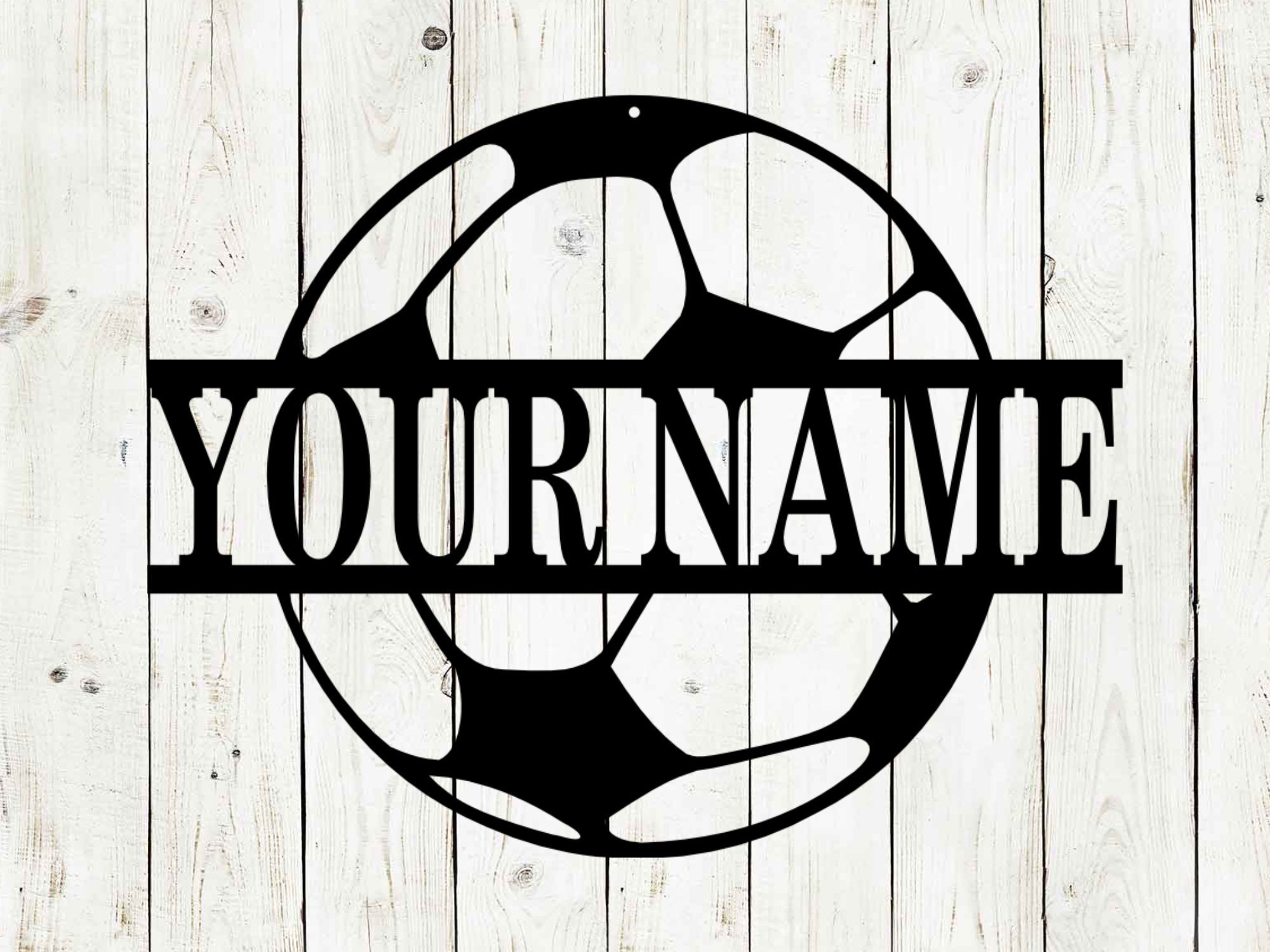Soccer Custom Monogram Name Metal Sign Soccer Soccer Sign | Etsy