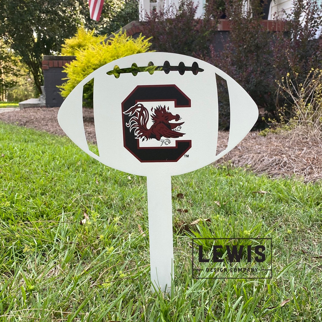 South Carolina Gamecocks Football Stake Metal Sign, Football Sign ...