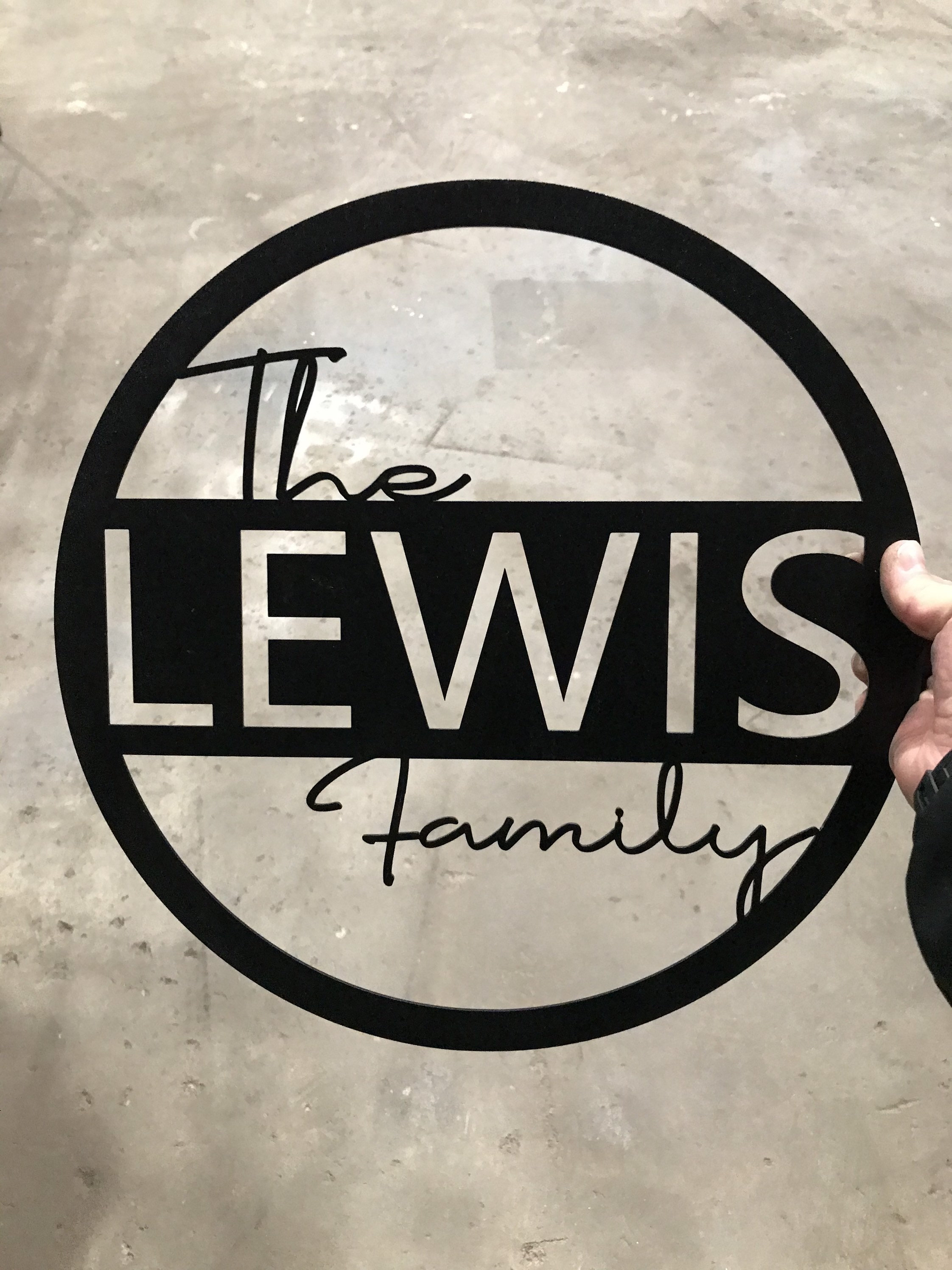 Custom Family Name Circle Metal Sign Family Name Sign - Etsy