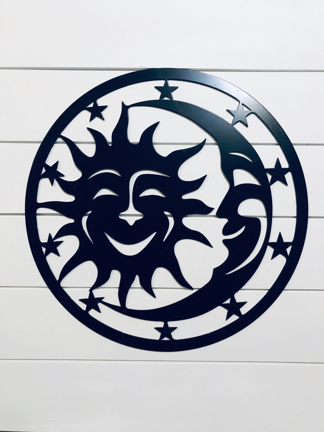 Large Sun and Moon Metal Sign, Sun, Moon, Outdoor Decor, Home Decor ...